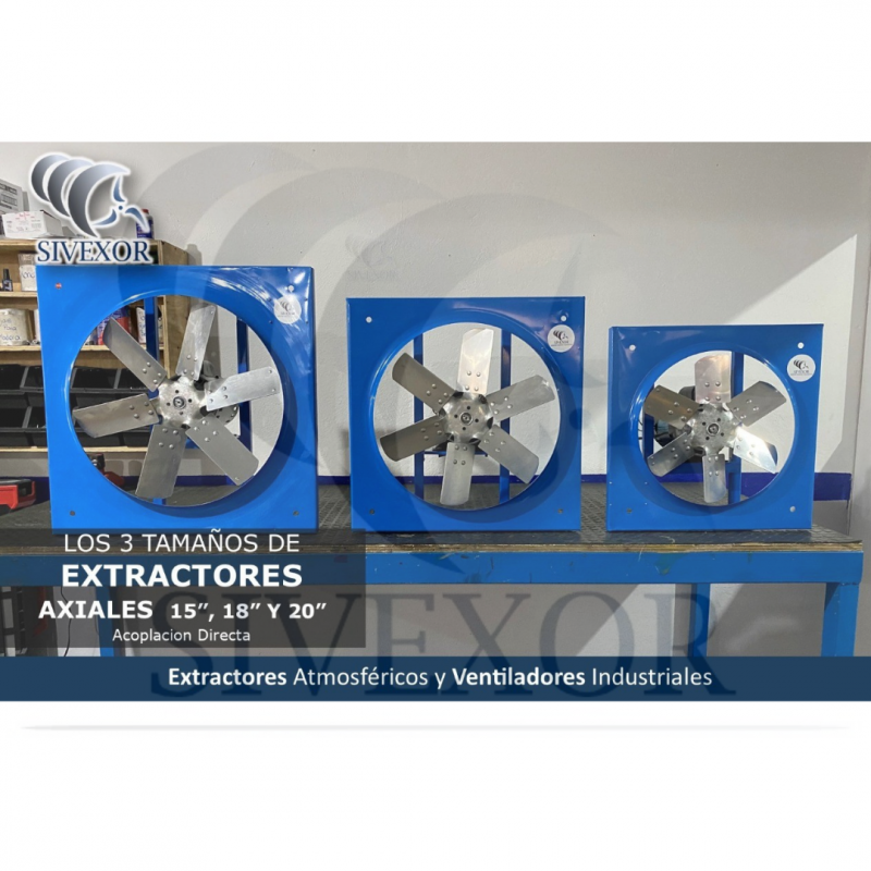 EXTRACTOR AXIAL DE 15” BIFASICO